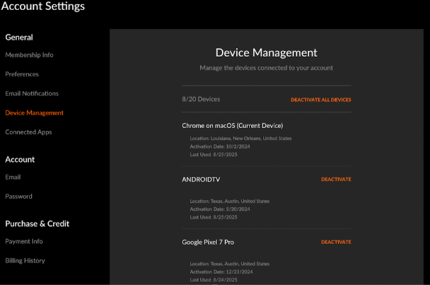 My account was accessed from another device/region – Support & Customer Service | Crunchyroll Help