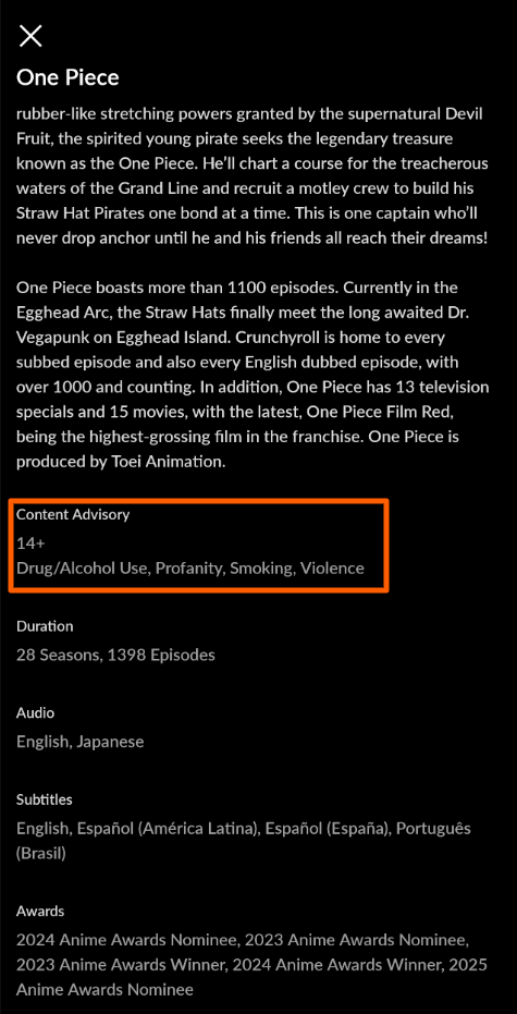 Understanding Content Ratings and Restrictions – Support & Customer ...